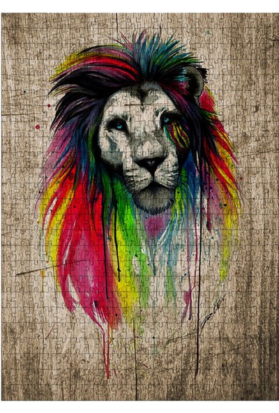 Tablomega Ahşap Mdf Puzzle Yapboz Renkli Aslan 500 Parça 50*70 cm Tablomega Ahşap Mdf Puzzle Yapboz Renkli Aslan 500 Parça 50*70 cm