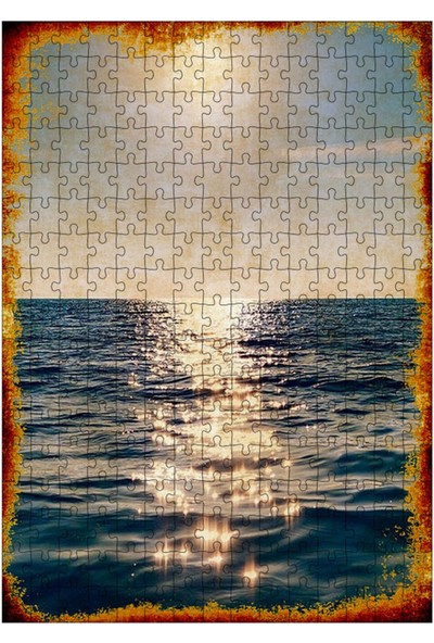 Tablomega Ahşap Mdf Puzzle Yapboz Deniz ve Güneş 255 Parça 35*50 cm
