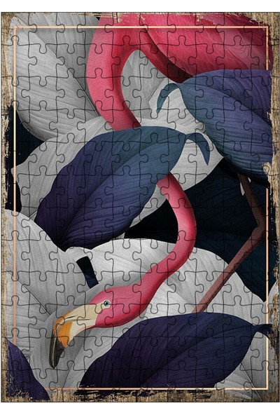 Tablomega Ahşap Mdf Puzzle Yapboz Pembe Filamingo 120 Parça 25*35 cm
