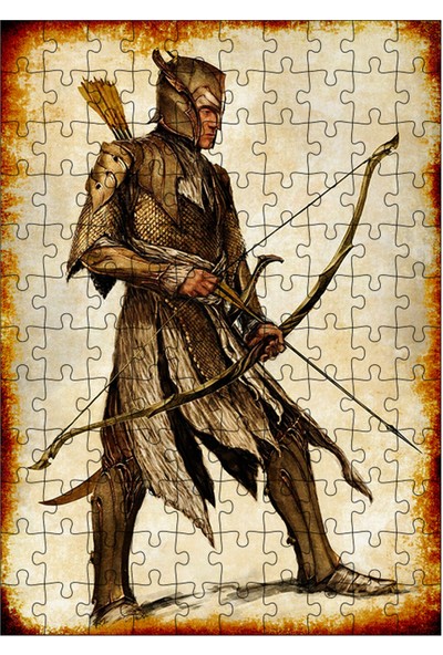 Tablomega Ahşap Mdf Puzzle Yapboz Savaşçı Okçu 120 Parça 25*35 cm