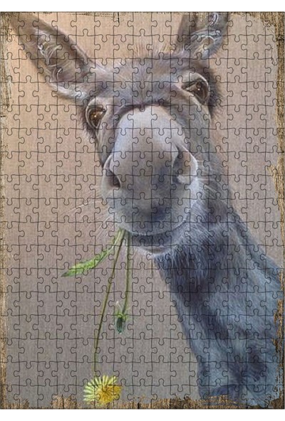 Tablomega Ahşap Mdf Puzzle Yapboz Sevimli Eşek 255 Parça 35*50 cm