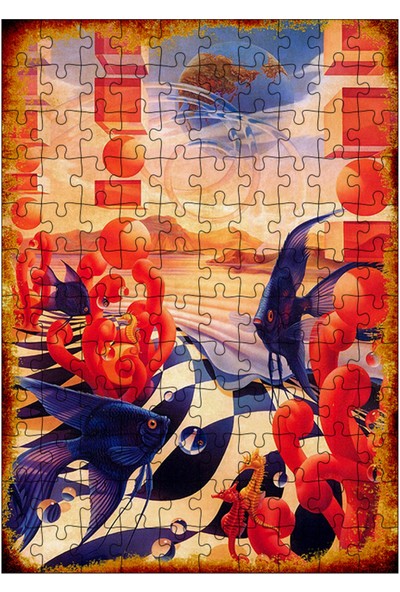 Tablomega Ahşap Mdf Puzzle Yapboz Soyut Balıklar 120 Parça 25*35 cm Tablomega Ahşap Mdf Puzzle Yapboz Soyut Balıklar 120 Parça 25*35 cm