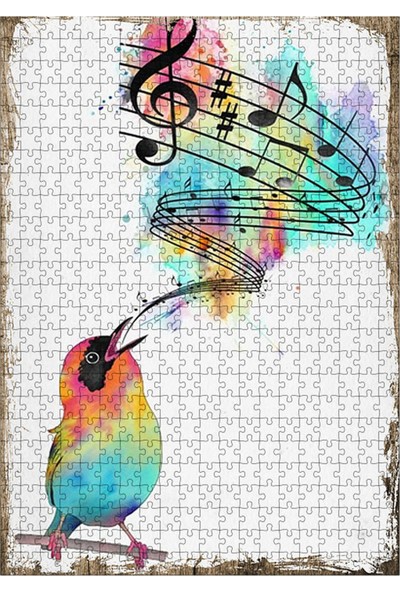 Tablomega Ahşap Mdf Puzzle Yapboz Şarkı Söyleyen Kuş 500 Parça 50*70 cm