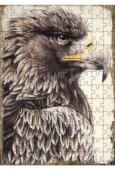 Tablomega Ahşap Mdf Puzzle Yapboz Şahin 120 Parça 25*35 cm
