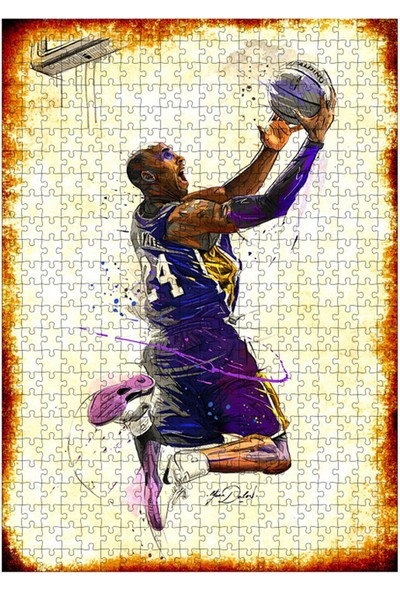 Tablomega Ahşap Mdf Puzzle Yapboz Nba Basketbolcu Görseli 500 Parça 50*70 cm
