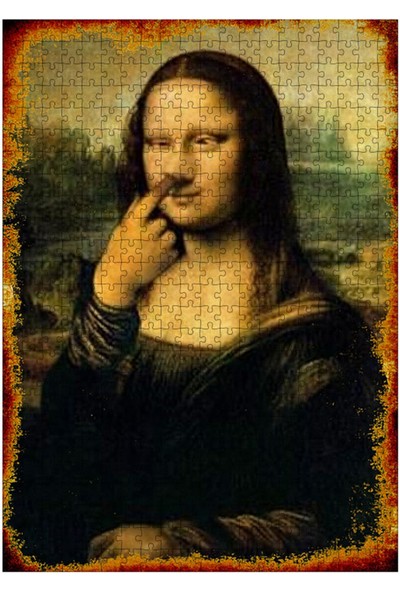 Tablomega Ahşap Mdf Puzzle Yapboz Burnunu Karıştıran Mona Lisa 500 Parça 50*70 cm Tablomega Ahşap Mdf Puzzle Yapboz Burnunu Karıştıran Mona Lisa 500 Parça 50*70 cm