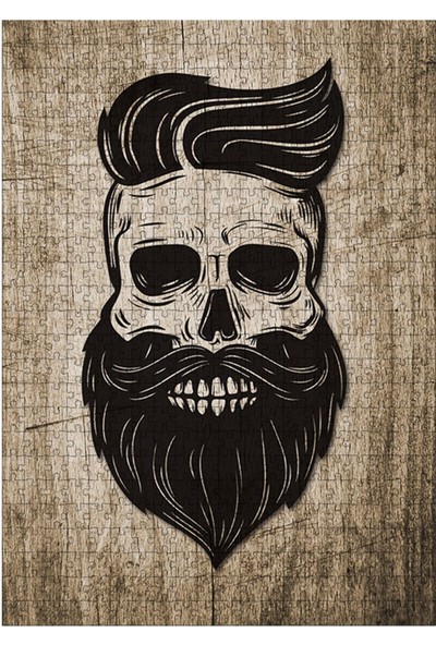 Tablomega Ahşap Mdf Puzzle Yapboz Sakallı Kurukafa 500 Parça 50*70 cm