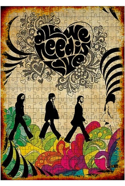 Tablomega Ahşap Mdf Puzzle Yapboz The Beatles 255 Parça 35*50 cm Tablomega Ahşap Mdf Puzzle Yapboz The Beatles 255 Parça 35*50 cm