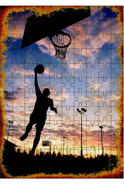 Tablomega Ahşap Mdf Puzzle Yapboz Basket Temalı 120 Parça 25*35 cm