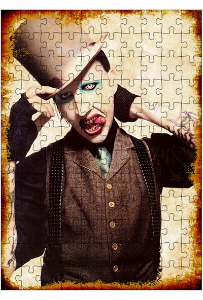Tablomega Ahşap Mdf Puzzle Yapboz Marilyn Manson 120 Parça 25*35 cm