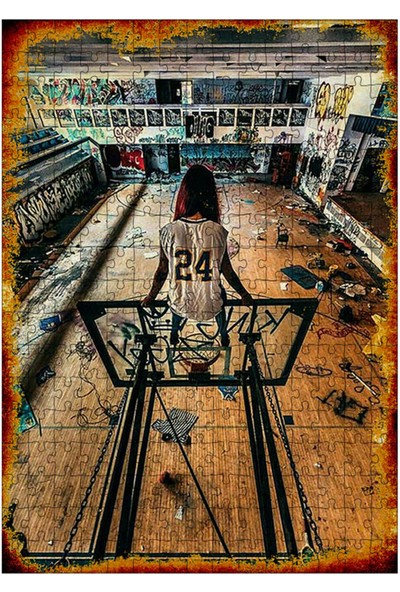 Tablomega Ahşap Mdf Puzzle Yapboz Basketbol Sahası 255 Parça 35*50 cm