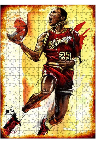 Tablomega Ahşap Mdf Puzzle Yapboz Retro Chicago Bulls Afişi 255 Parça 35*50 cm
