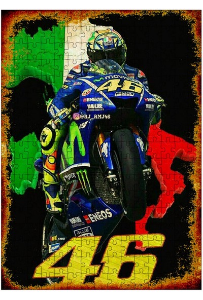 Tablomega Ahşap Mdf Puzzle Yapboz Valentino Rossi 255 Parça 35*50 cm