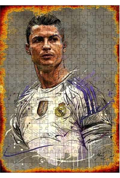 Tablomega Ahşap Mdf Puzzle Yapboz Eskitilmiş Tablo Cristiano Ronaldo 255 Parça 35*50 cm Tablomega Ahşap Mdf Puzzle Yapboz Eskitilmiş Tablo Cristiano Ronaldo 255 Parça 35*50 cm