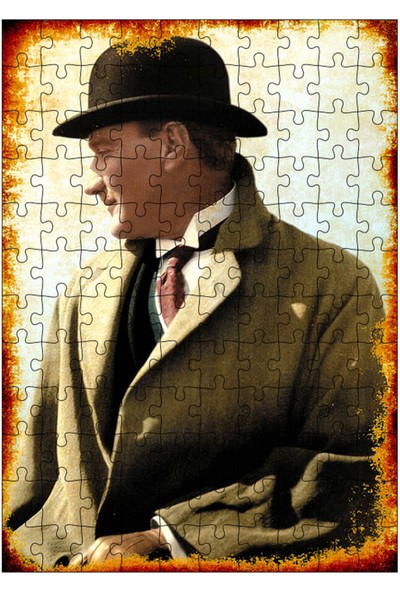 Tablomega Ahşap Mdf Puzzle Yapboz Retro Mustafa Kemal Atatürk 120 Parça 25*35 cm Tablomega Ahşap Mdf Puzzle Yapboz Retro Mustafa Kemal Atatürk 120 Parça 25*35 cm