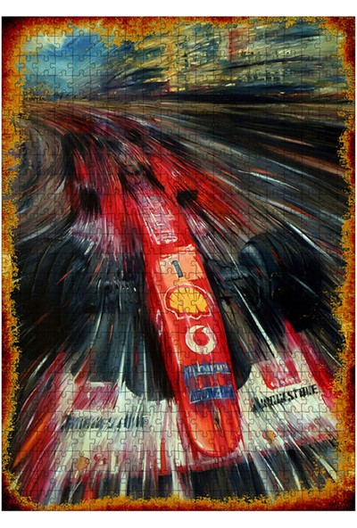 Tablomega Ahşap Mdf Puzzle Yapboz  formula 1 Aracı 500 Parça 50*70 cm Tablomega Ahşap Mdf Puzzle Yapboz  formula 1 Aracı 500 Parça 50*70 cm