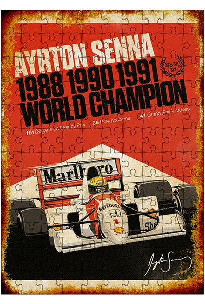 Tablomega Ahşap Mdf Puzzle Yapboz Formula 1 Ayrton Senna 120 Parça 25*35 cm Tablomega Ahşap Mdf Puzzle Yapboz Formula 1 Ayrton Senna 120 Parça 25*35 cm