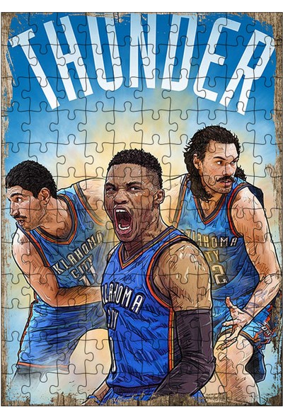 Tablomega Ahşap Mdf Puzzle Yapboz Thunder Nba 120 Parça 25*35 cm