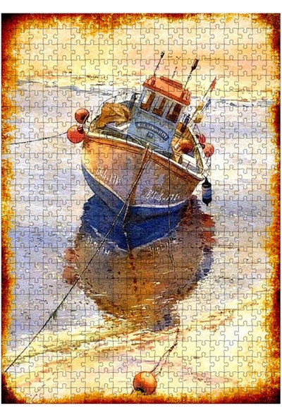 Tablomega Ahşap Mdf Puzzle Yapboz Ahşap Kayık 500 Parça 50*70 cm