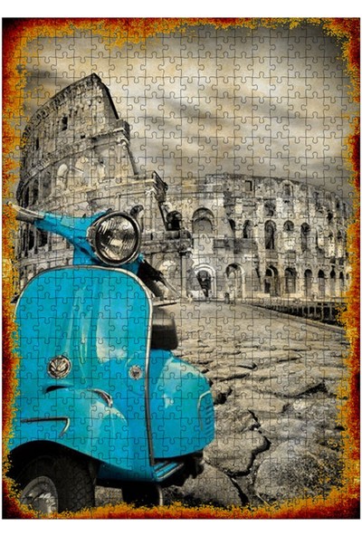 Tablomega Ahşap Mdf Puzzle Yapboz Mavi Vespa 500 Parça 50*70 cm Tablomega Ahşap Mdf Puzzle Yapboz Mavi Vespa 500 Parça 50*70 cm