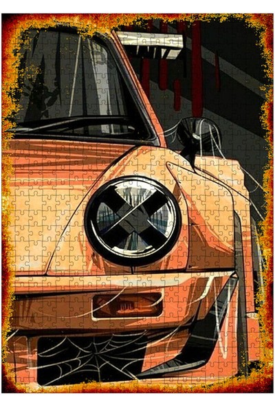 Tablomega Ahşap Mdf Puzzle Yapboz Turuncu Spor Araba 500 Parça 50*70 cm