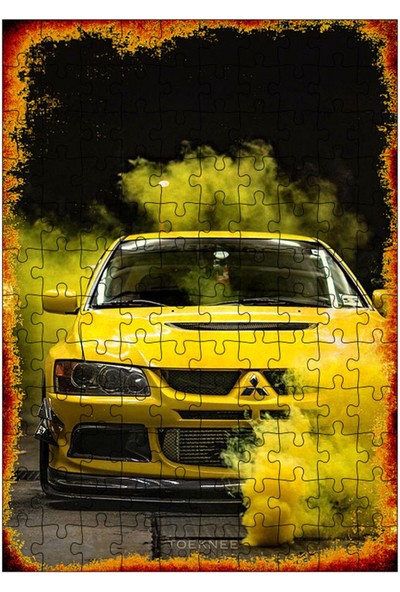 Tablomega Ahşap Mdf Puzzle Yapboz Sarı Spor Araba 120 Parça 25*35 cm