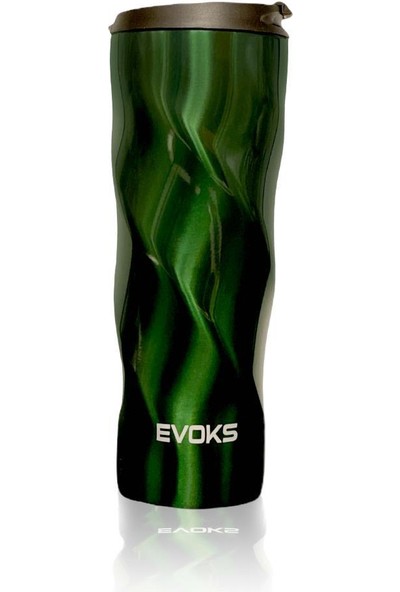 Evoks Emerald Burgulu Çelik Termos Yeşil