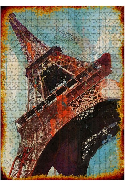 Tablomega Ahşap Mdf Puzzle Yapboz Nostaljik Eyfel Kulesi 500 Parça 50*70 cm Tablomega Ahşap Mdf Puzzle Yapboz Nostaljik Eyfel Kulesi 500 Parça 50*70 cm