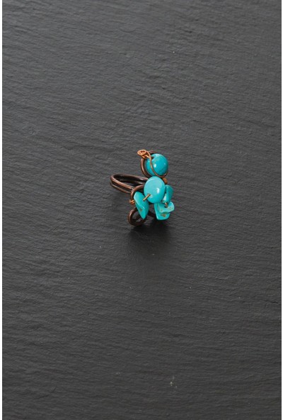 Zeynep Büyükbay Firuze Doğal Taş Yüzük (Ayarlanabilir)