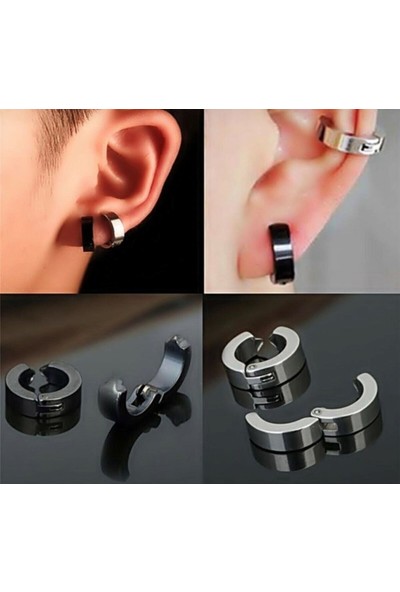 Yeşim Aksesuar 4 Adet Paslanmaz Çelik Erkek Kadın Deliksiz Kulaklara Kıskaçlı Yeşim Aksesuar 4 Adet Paslanmaz Çelik Erkek Kadın Deliksiz Kulaklara Kıskaçlı