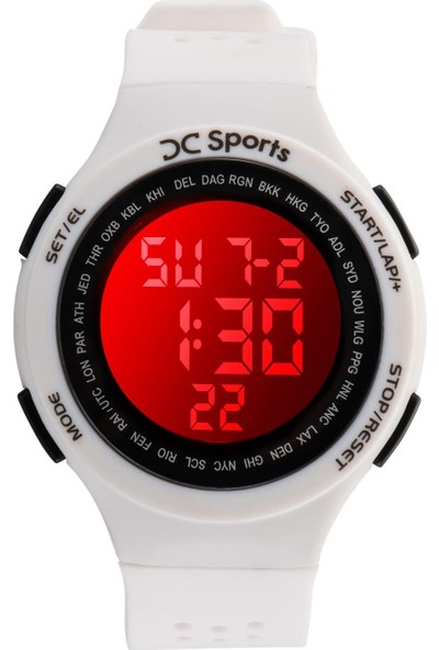 David Clark DC30101D-01 Unisex Dijital Kol Saati Beyaz David Clark DC30101D-01 Unisex Dijital Kol Saati Beyaz