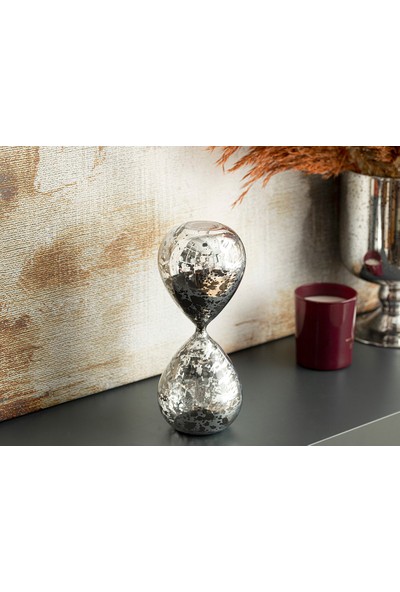 English Home Brilliant Cam Kum Saati 8X25 cm Silver