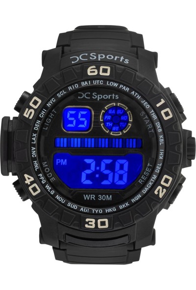 David Clark DC30107D-01 Unisex Dijital Kol Saati Siyah David Clark DC30107D-01 Unisex Dijital Kol Saati Siyah