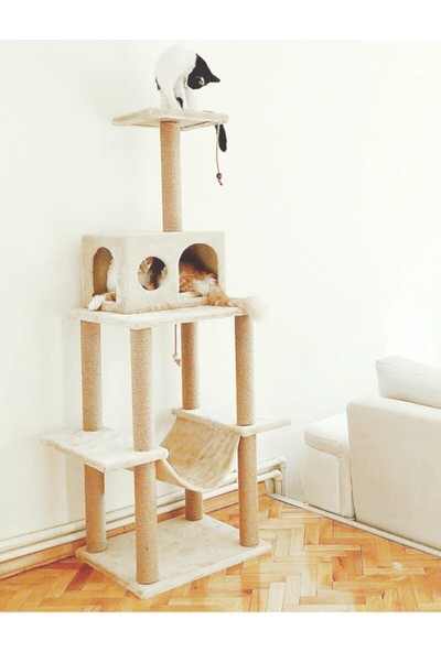 Nursoft Zooplus Tower Xxl Kedi Tırmalama ve Oyun Evi Nursoft Zooplus Tower Xxl Kedi Tırmalama ve Oyun Evi