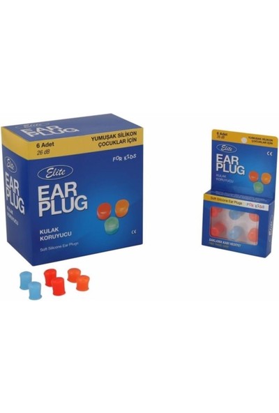Elite Çocuk Silikon Kulak Koruyucu 6'lı