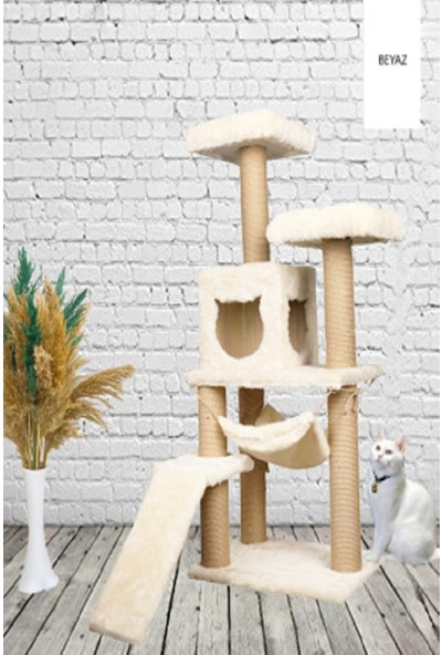 Nursoft Kedi Tırmalama Platformlu S9 Beyaz 124 cm NR-0041 Nursoft Kedi Tırmalama Platformlu S9 Beyaz 124 cm NR-0041