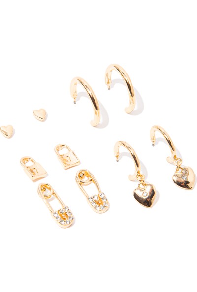 Mavi Kadın Altın Rengi Küpe Seti 1910249-71325