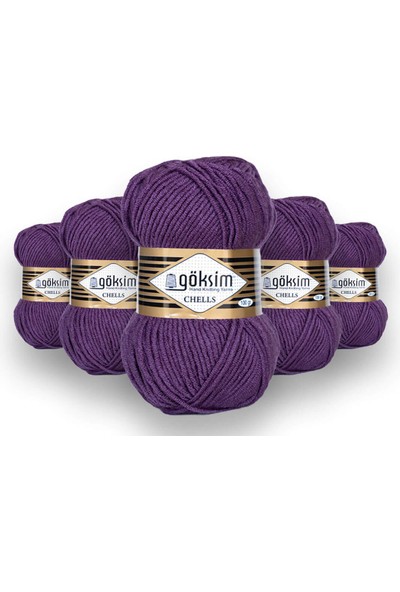 Lavita Yarn Chells 5'li Paket El Örgü Ipi Takayarn (43036-MÜRDÜM)
