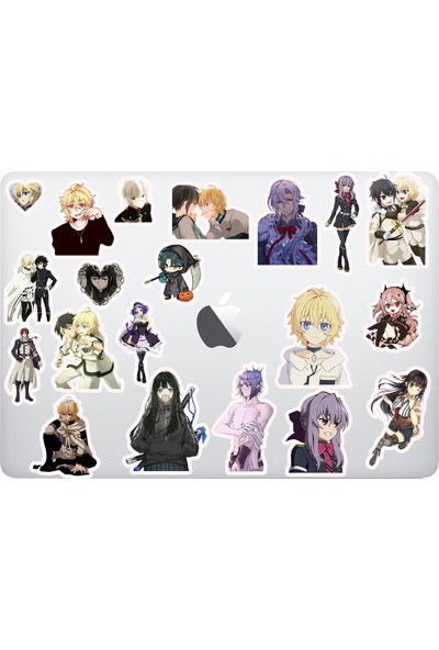 Stickir Owari No Seraph Anime Sticker Seti - Anime Serisi Macbook Latop Sticker Paketi 20'li Stickir Owari No Seraph Anime Sticker Seti - Anime Serisi Macbook Latop Sticker Paketi 20'li