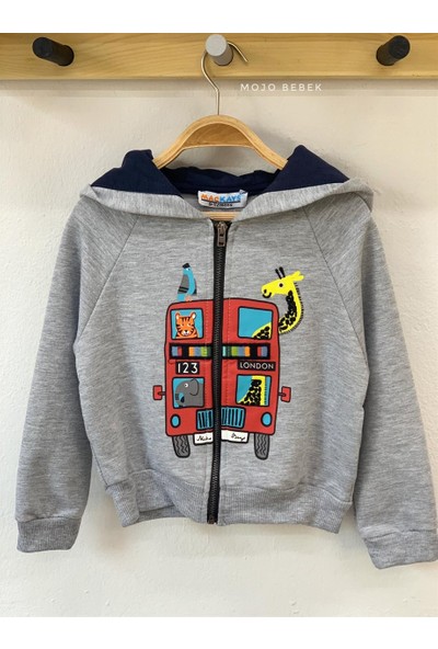 Mackays Erkek Bebek Arabalı Kapüşonlu Hırka 2951 Gri Mackays Erkek Bebek Arabalı Kapüşonlu Hırka 2951 Gri