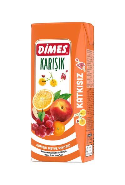 Dimes Meyve Suyu 200 ml Karışık x 27 Adet Dimes Meyve Suyu 200 ml Karışık x 27 Adet