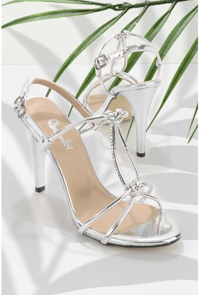 Bambi Gümüş Kadın Klasik Topuklu Ayakkabı K05726045609 Bambi Gümüş Kadın Klasik Topuklu Ayakkabı K05726045609