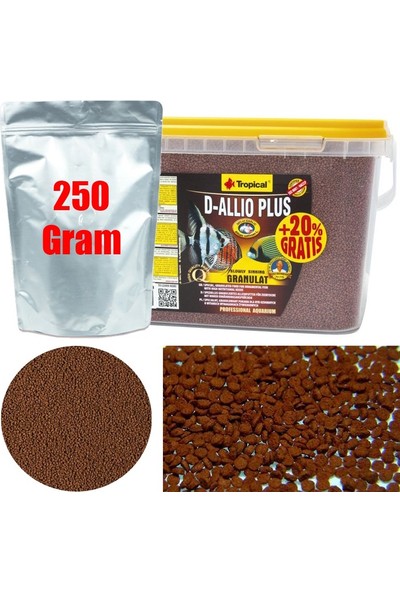 Tropical D-Allio Plus Gran 250 Gram Kovadan Bölme Sarımsaklı Yem Tropical D-Allio Plus Gran 250 Gram Kovadan Bölme Sarımsaklı Yem