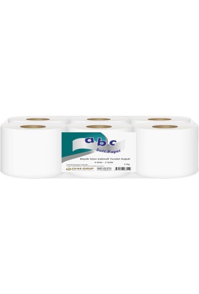 Abc Soft 3 kg Büyük Içten Çekmeli Cimri Rulo Tuvalet Kağıdı Abc Soft 3 kg Büyük Içten Çekmeli Cimri Rulo Tuvalet Kağıdı
