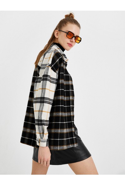 Koton Ekoseli Oversize Gömlek
