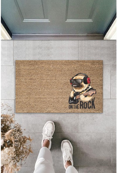 Silkcoat Home Dijital Baskı Kalitesi Kahverengi On The Rock Köpek Dekoratif Kapı Paspası Silkcoat Home Dijital Baskı Kalitesi Kahverengi On The Rock Köpek Dekoratif Kapı Paspası