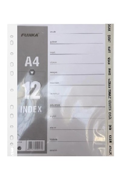 Fujika Seperatör Aylar Ocak / Aralık 10'lu Paket Fujika Seperatör Aylar Ocak / Aralık 10'lu Paket