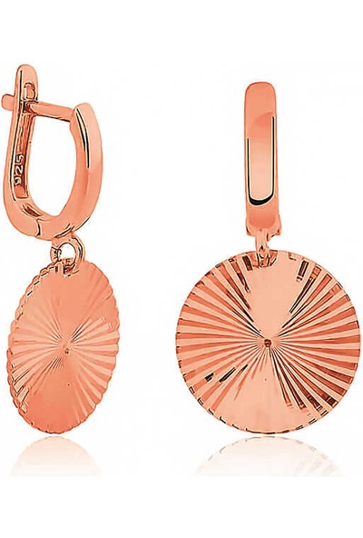 Gumush ​gümüş Desenli Rose Pul Küpe