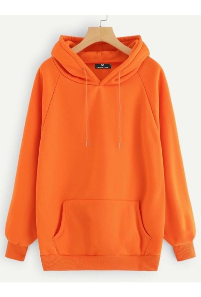 Trend Seninle Unisex Turuncu Düz Basic Sweatshirt Trend Seninle Unisex Turuncu Düz Basic Sweatshirt