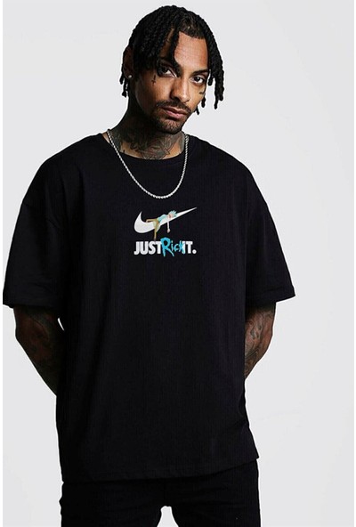 Trend Seninle Erkek Siyah Oversize T-Shirt Just Rick It Baskılı Tişört Trend Seninle Erkek Siyah Oversize T-Shirt Just Rick It Baskılı Tişört